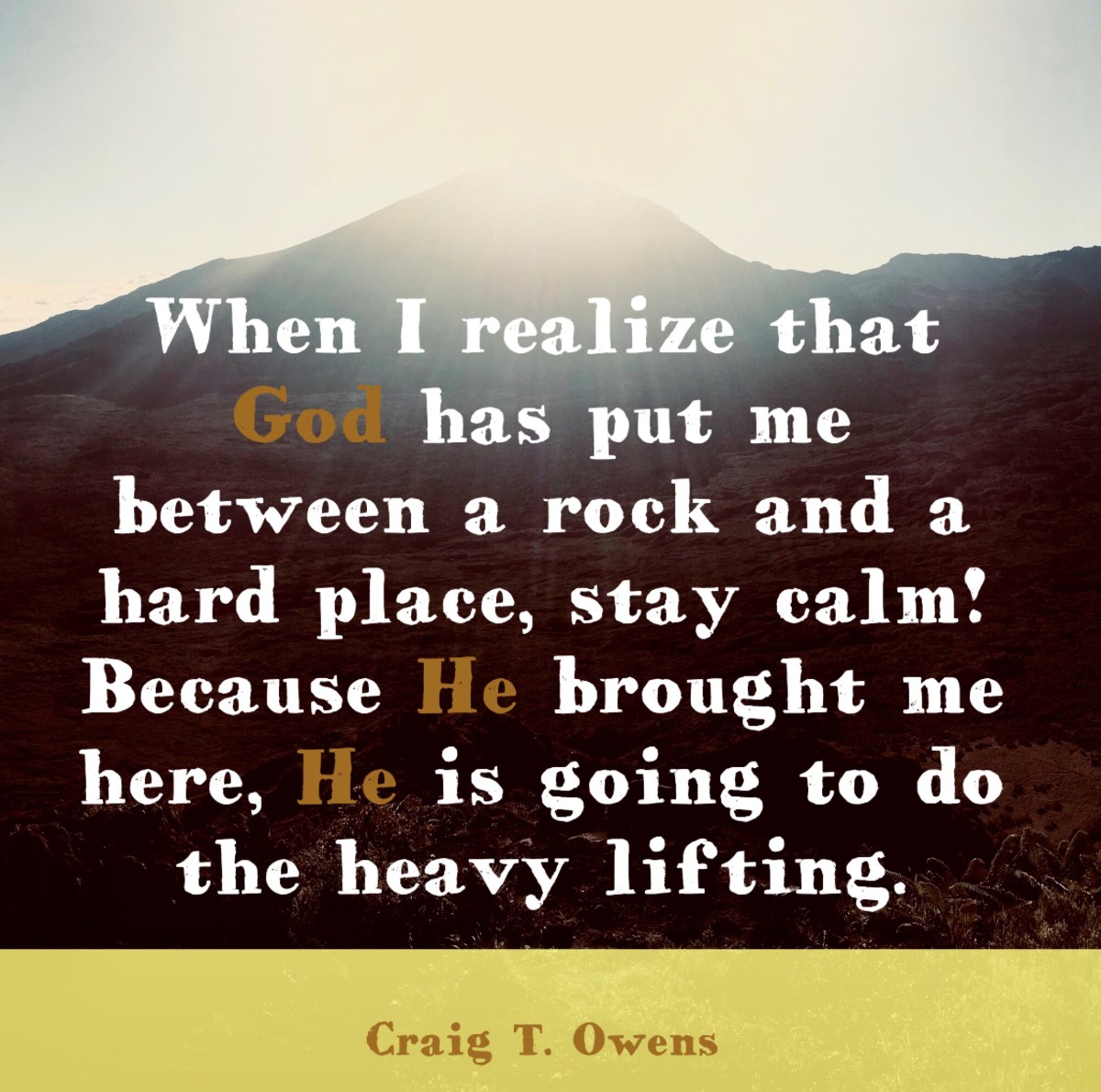 Different Thinking In Difficult Places | Craig T. Owens